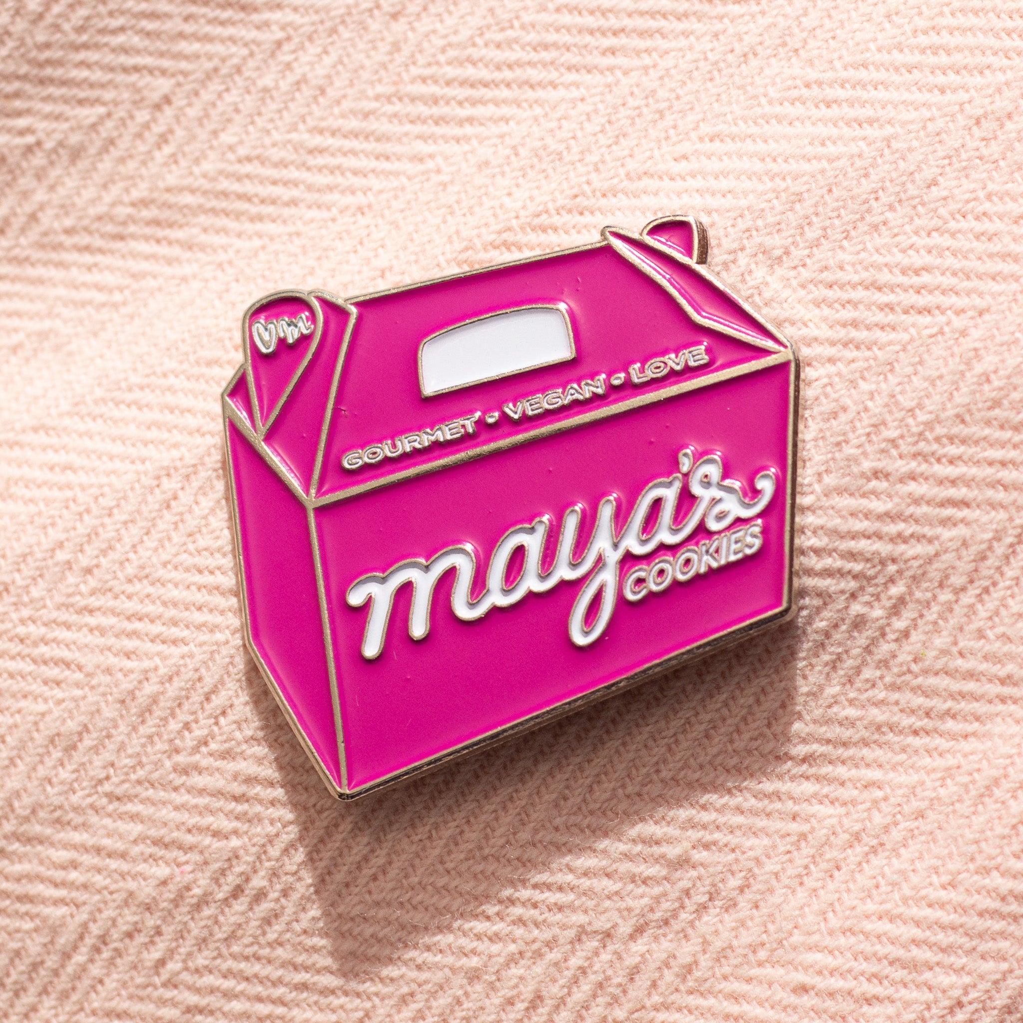 Enamel Pink Box Pin – Maya's Cookies